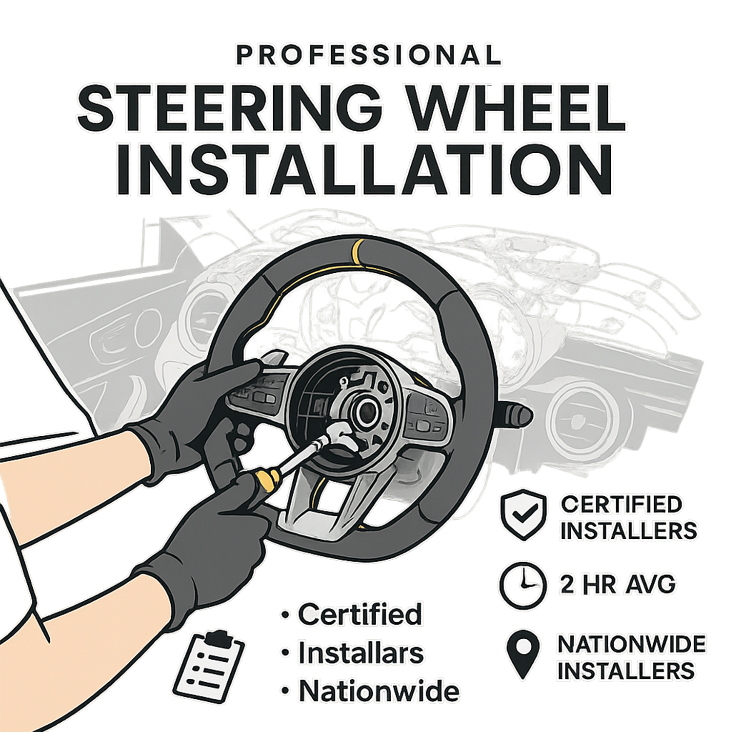 Steering Wheel Install Day: Prep, Process, and Perfect Results – Mintz ...